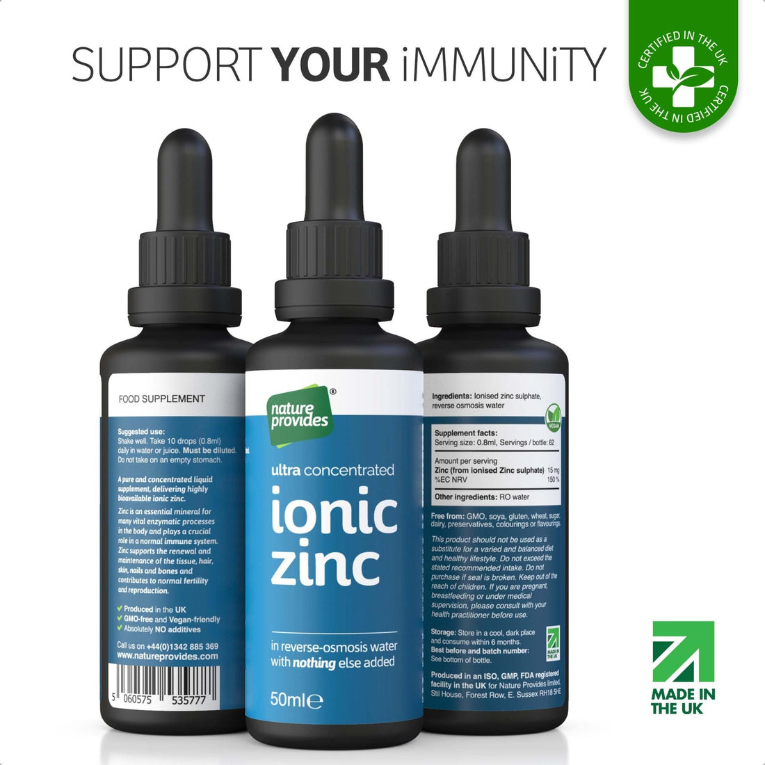 Ionic Zinc Sulphate Liquid | High Strength Sulfate Drops | MADE IN UK
